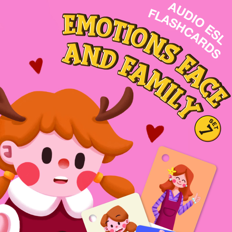 Audio English Flashcards Level7—Emotions Faces and Family – yaofish鳐鳐鱼
